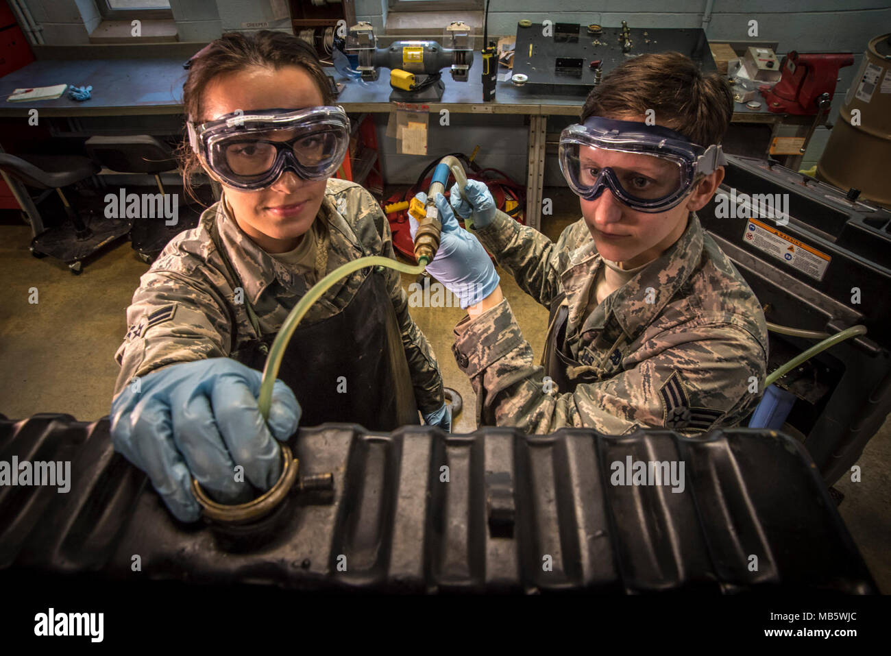 Airman First Class Samantha Valley and Senior Airman Stephanie Stanard ...