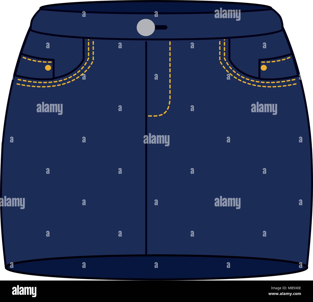 Jeans Skirt Stock Vector Images - Alamy