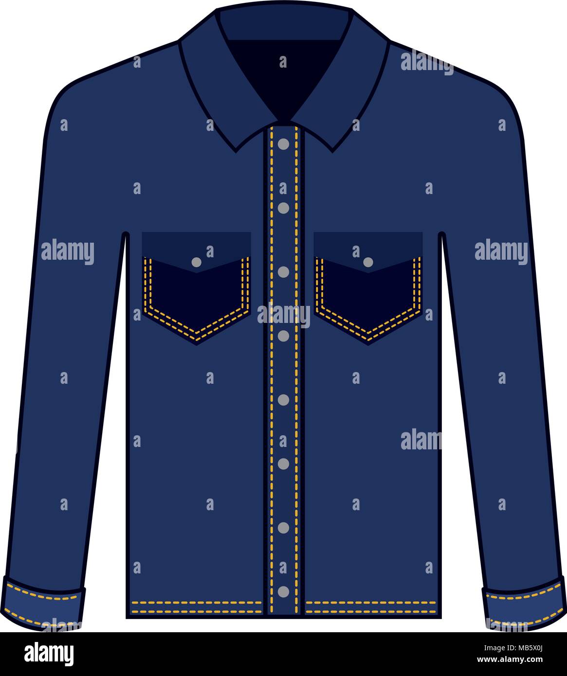 Fashion woman in denim jacket Stock Vector Images - Alamy