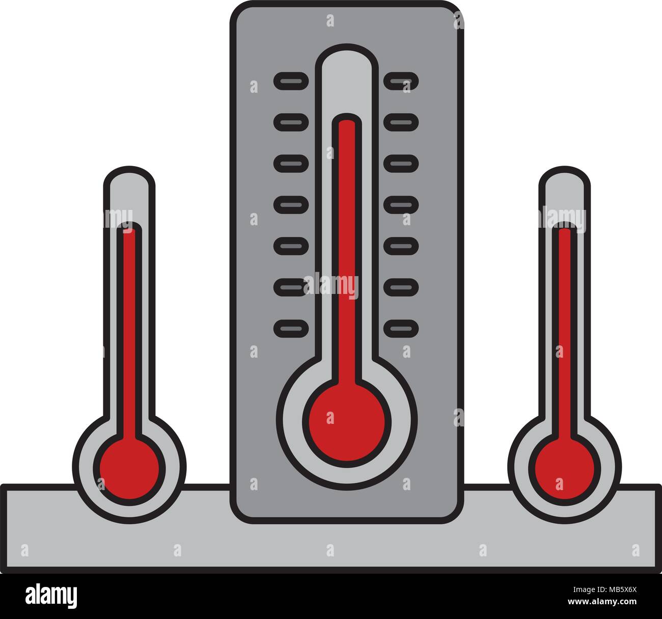 set of thermometer temperature hot measuring Stock Vector Image & Art ...
