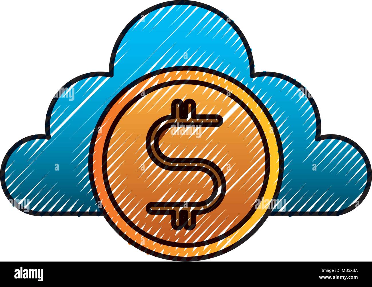 cloud storage bank money currency dollar Stock Vector Image & Art - Alamy