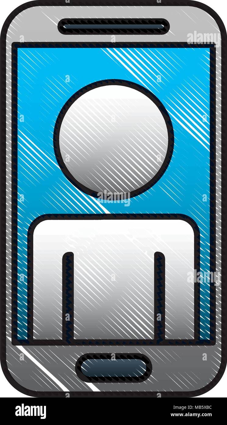 smartphone device digital avatar on screen Stock Vector Image & Art - Alamy