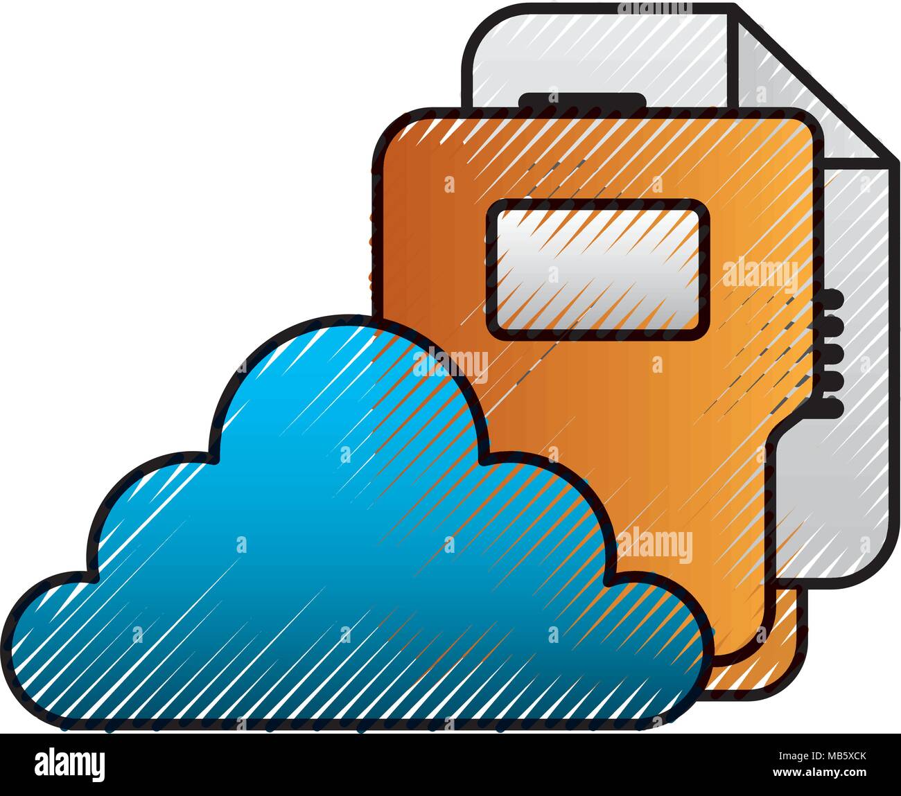 cloud storage folder file document data Stock Vector Image & Art - Alamy