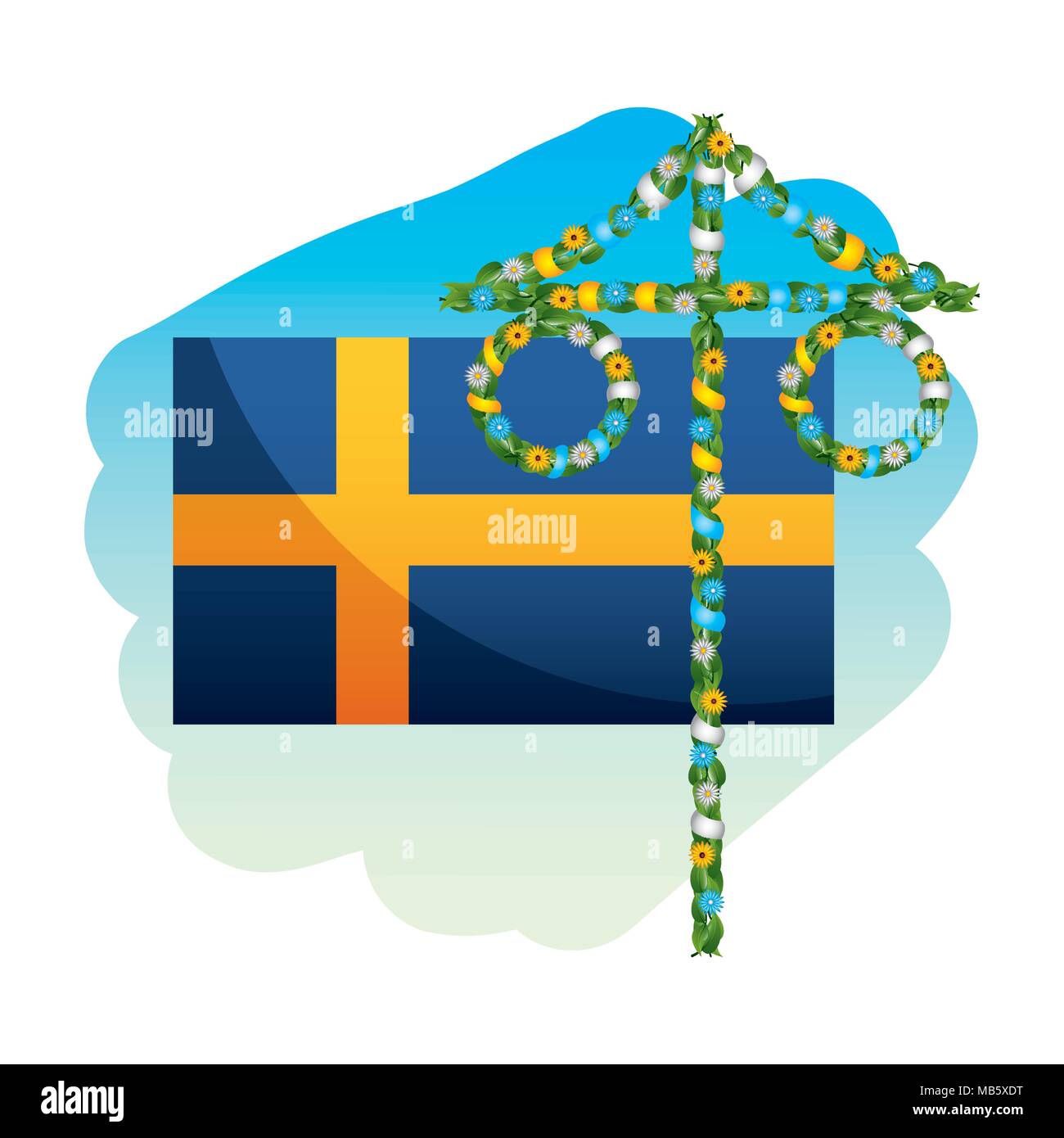 Sweden midsummer dance Stock Vector Images - Alamy
