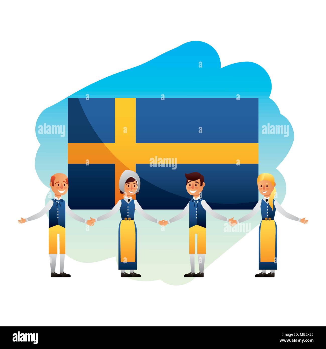 Swedish national day celebration at Cut Out Stock Images & Pictures - Alamy