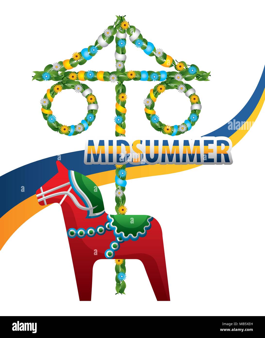 midsummer swedish celebration Stock Vector Image & Art - Alamy