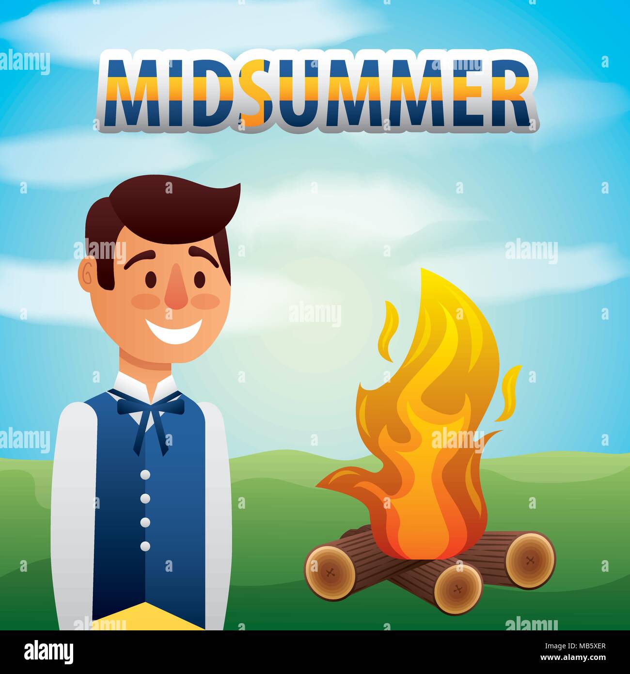 Celebrate midsummer Stock Vector Images - Alamy
