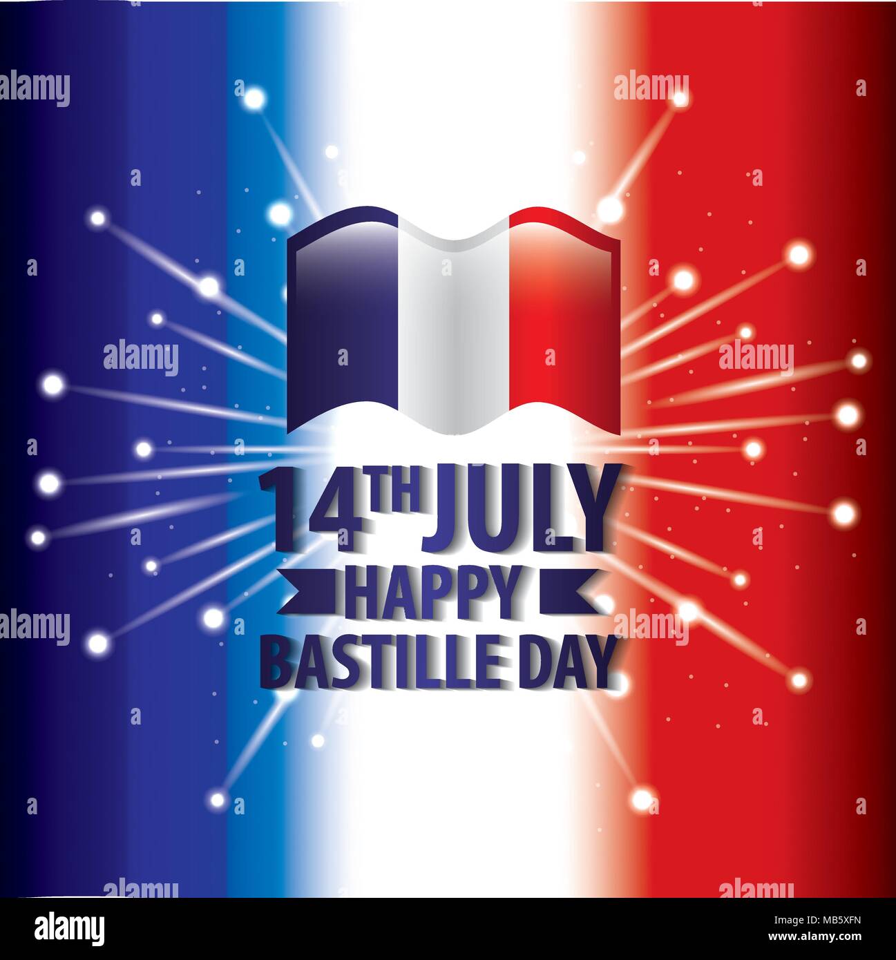 Bastille fireworks Stock Vector Images - Alamy