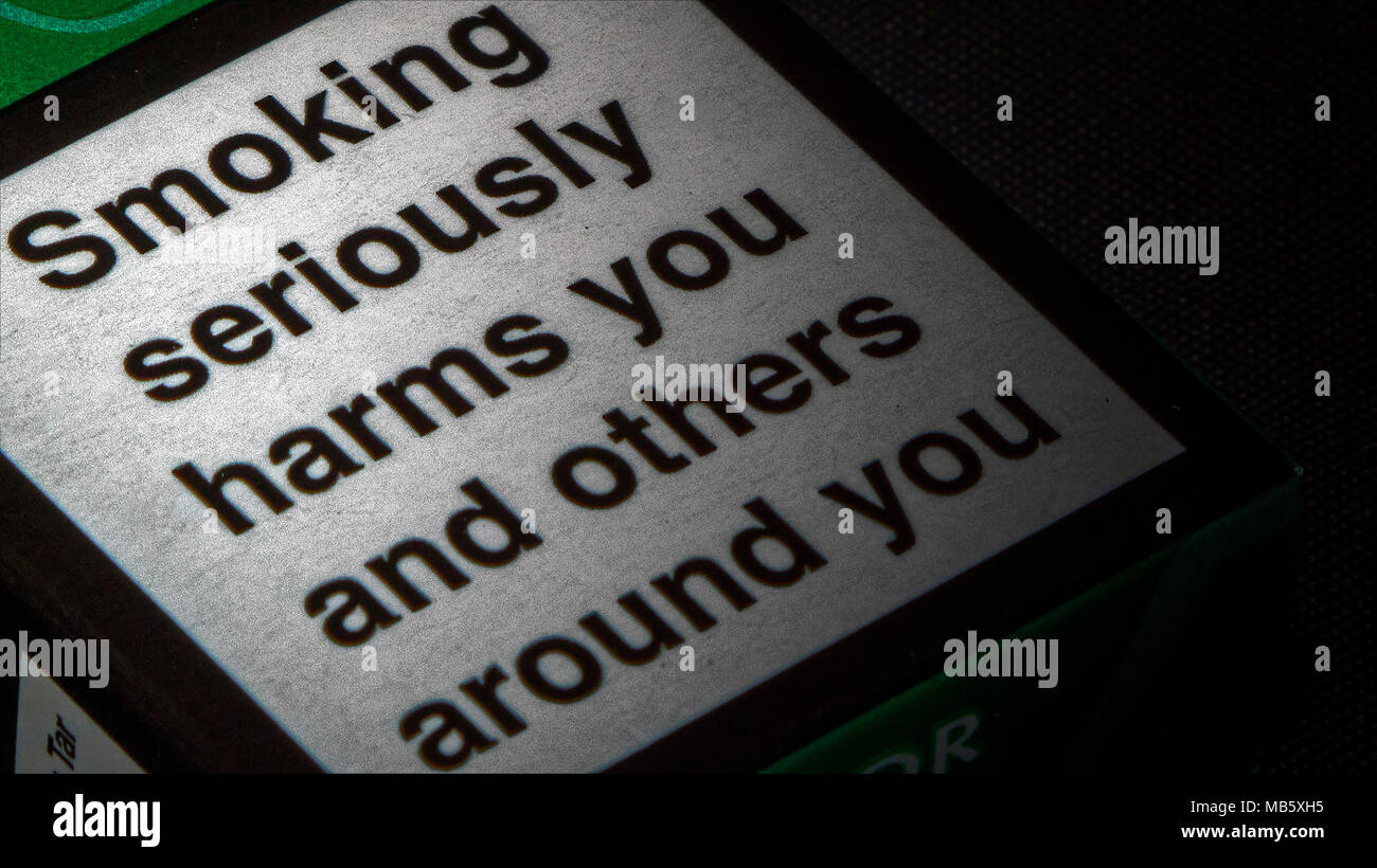Cigarette Packet Warning High Resolution Stock Photography and Images ...