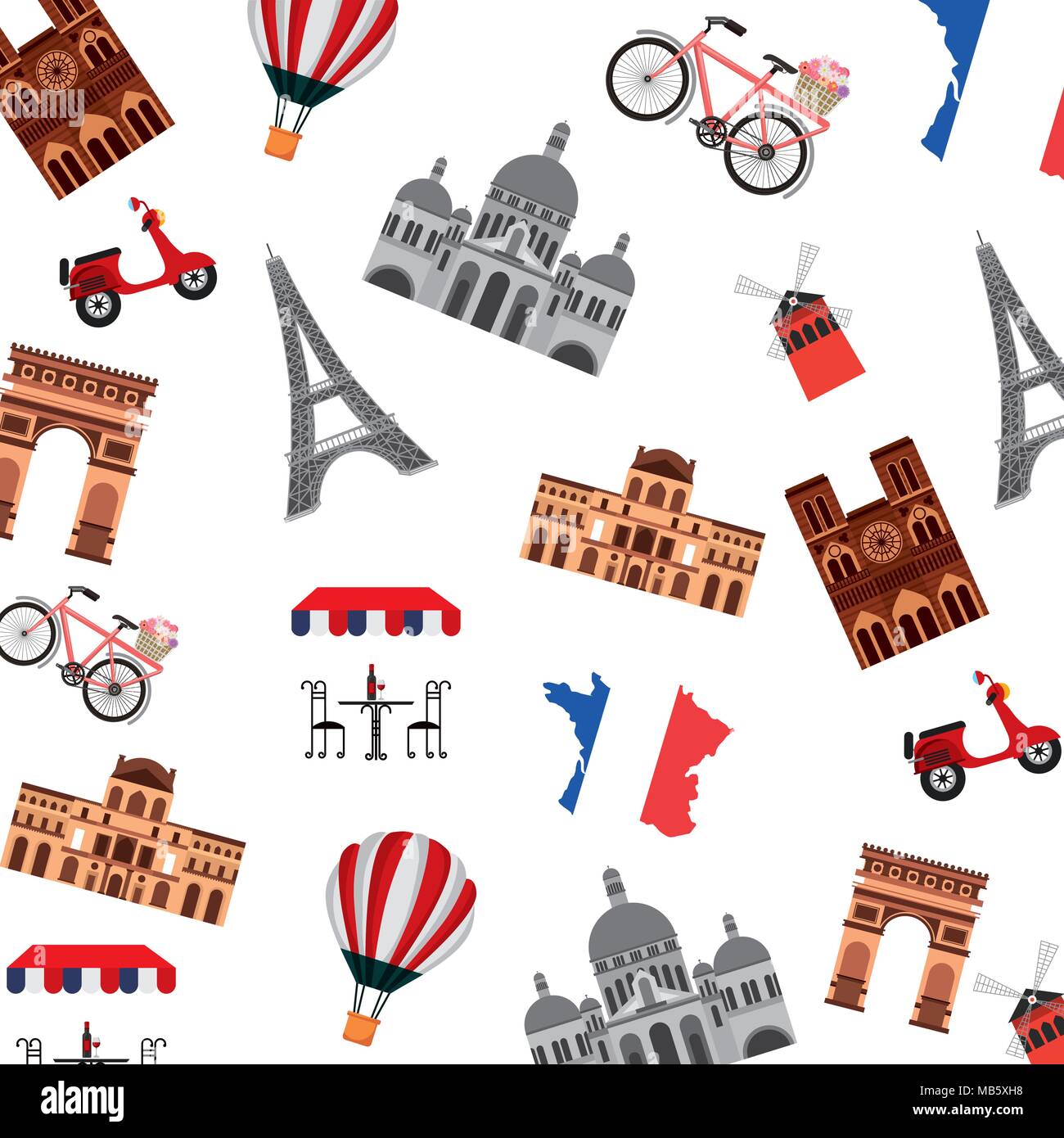 famous monuments france Stock Vector Image & Art - Alamy