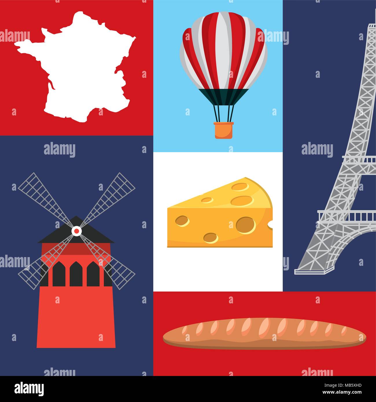 famous monuments france Stock Vector Image & Art - Alamy