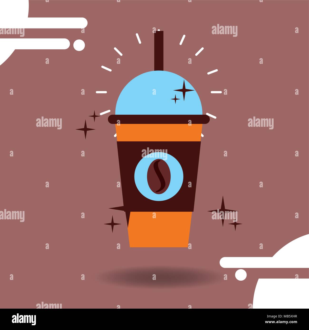 Iced coffee to go Stock Vector Images - Alamy