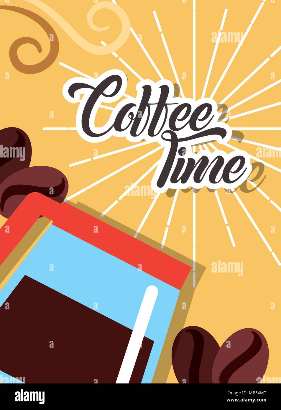 coffee time card Stock Vector Image & Art - Alamy