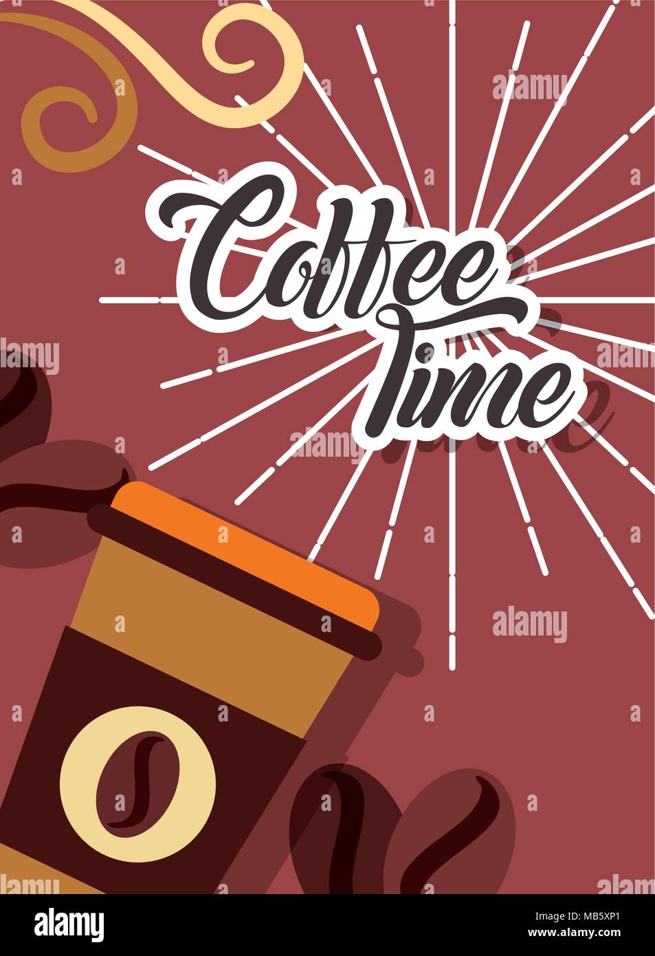 coffee time card Stock Vector Image & Art - Alamy