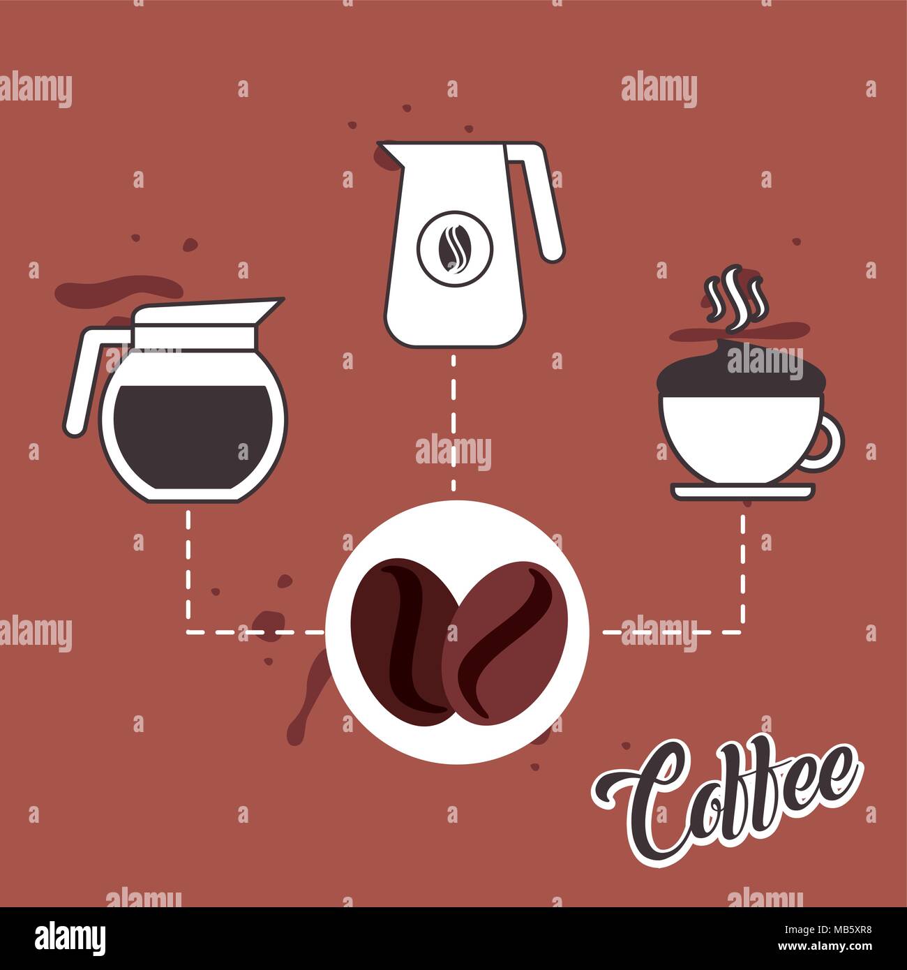 coffee time card Stock Vector Image & Art - Alamy
