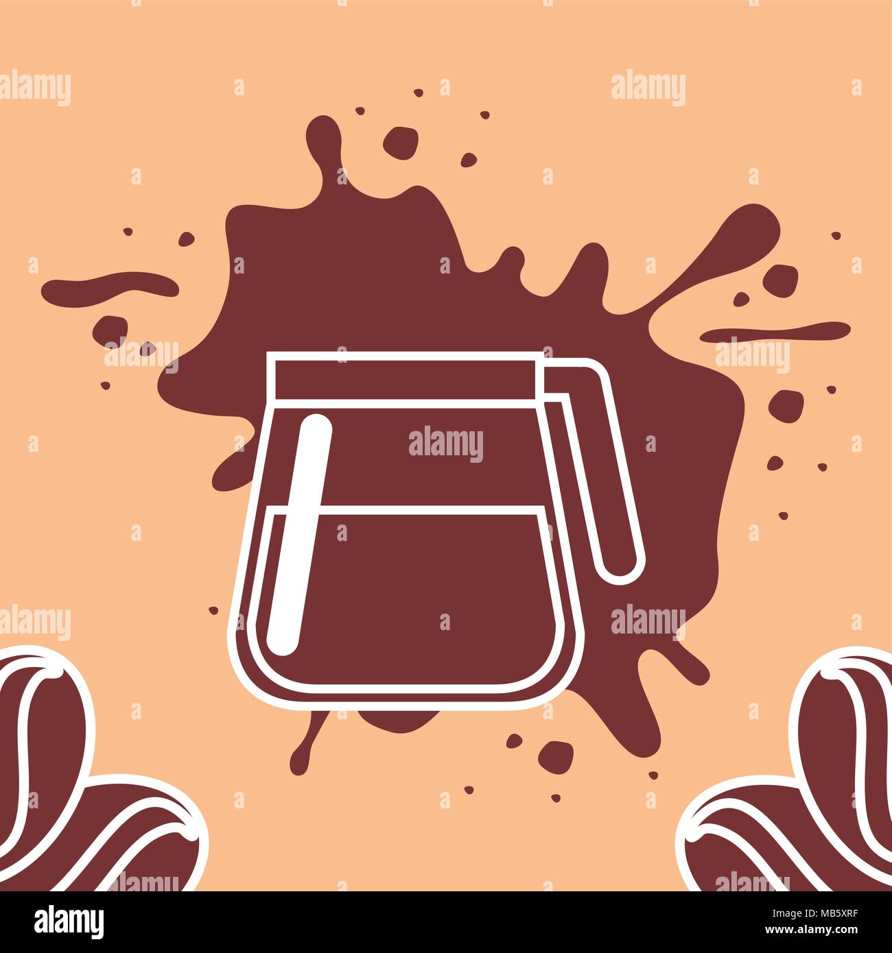 Coffee splash hand Stock Vector Images - Alamy