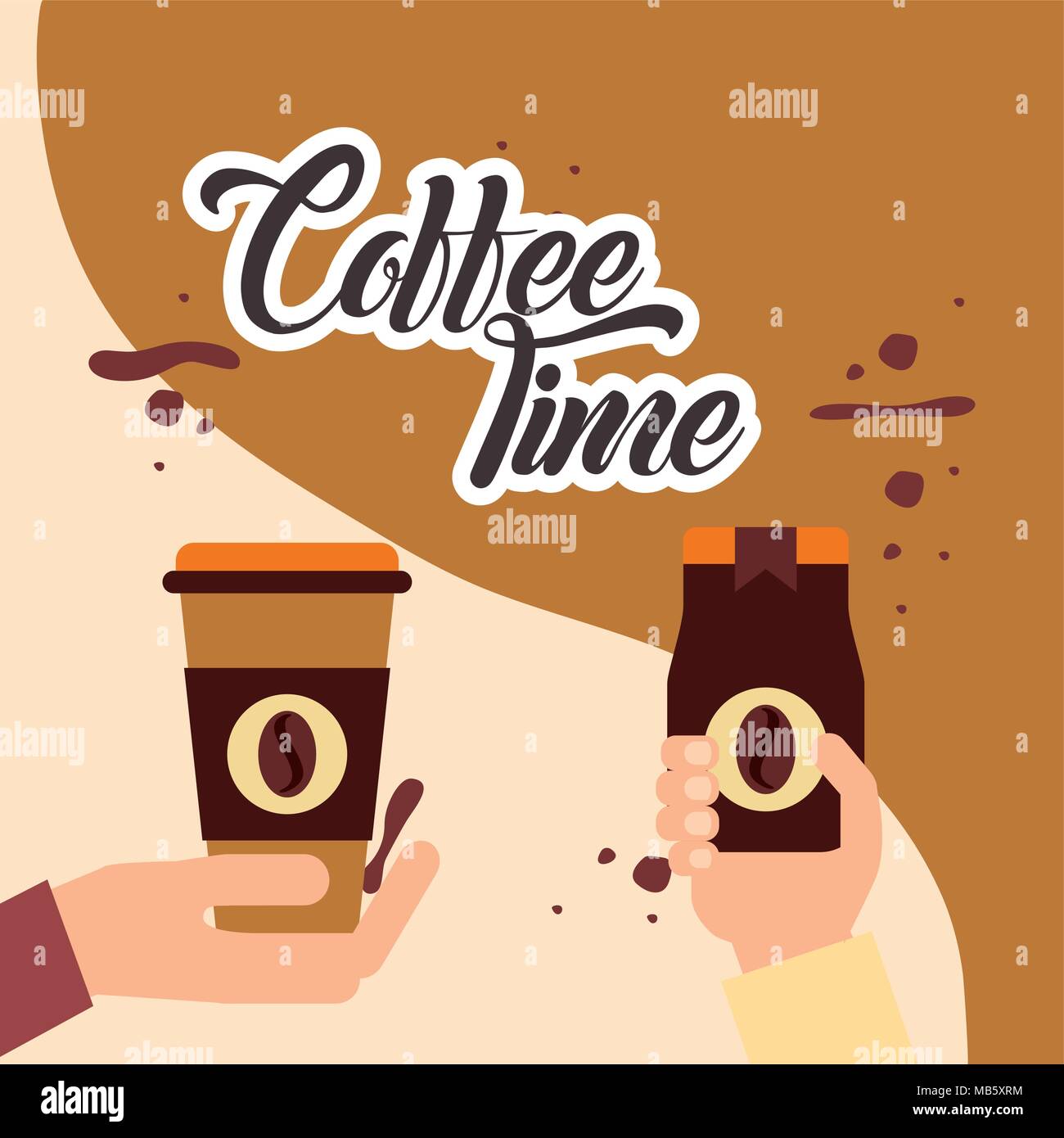 coffee time card Stock Vector Image & Art - Alamy