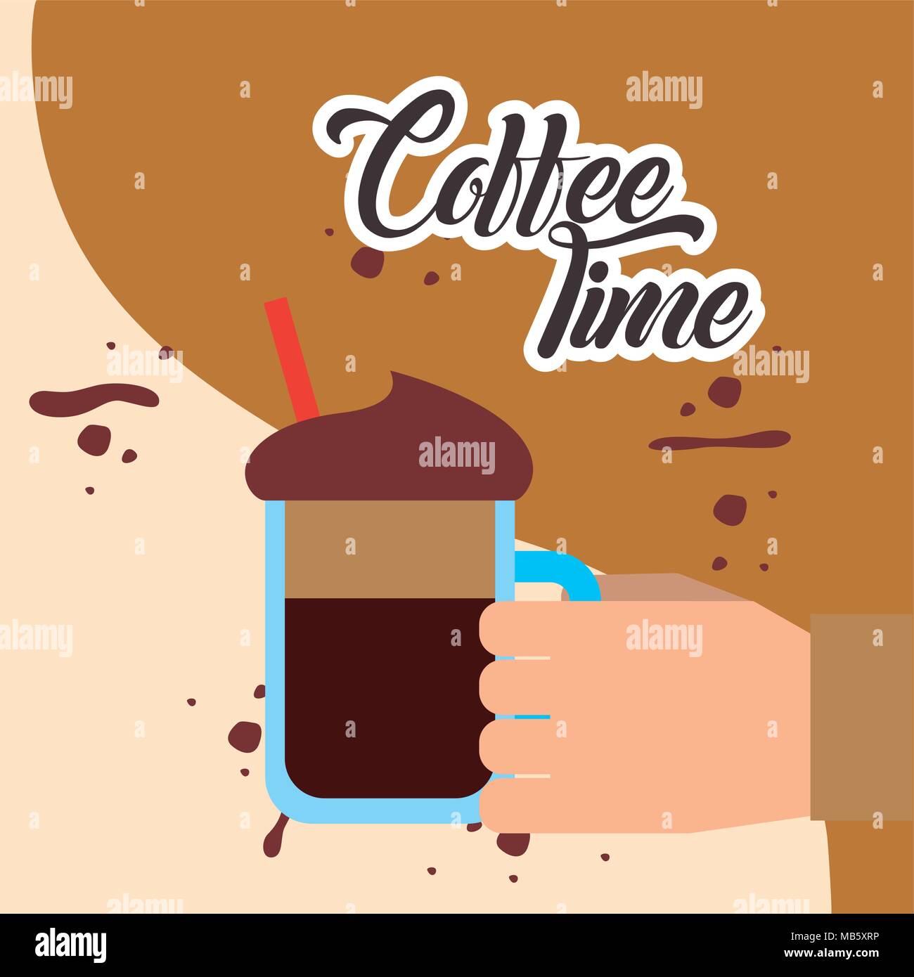 coffee time card Stock Vector Image & Art - Alamy