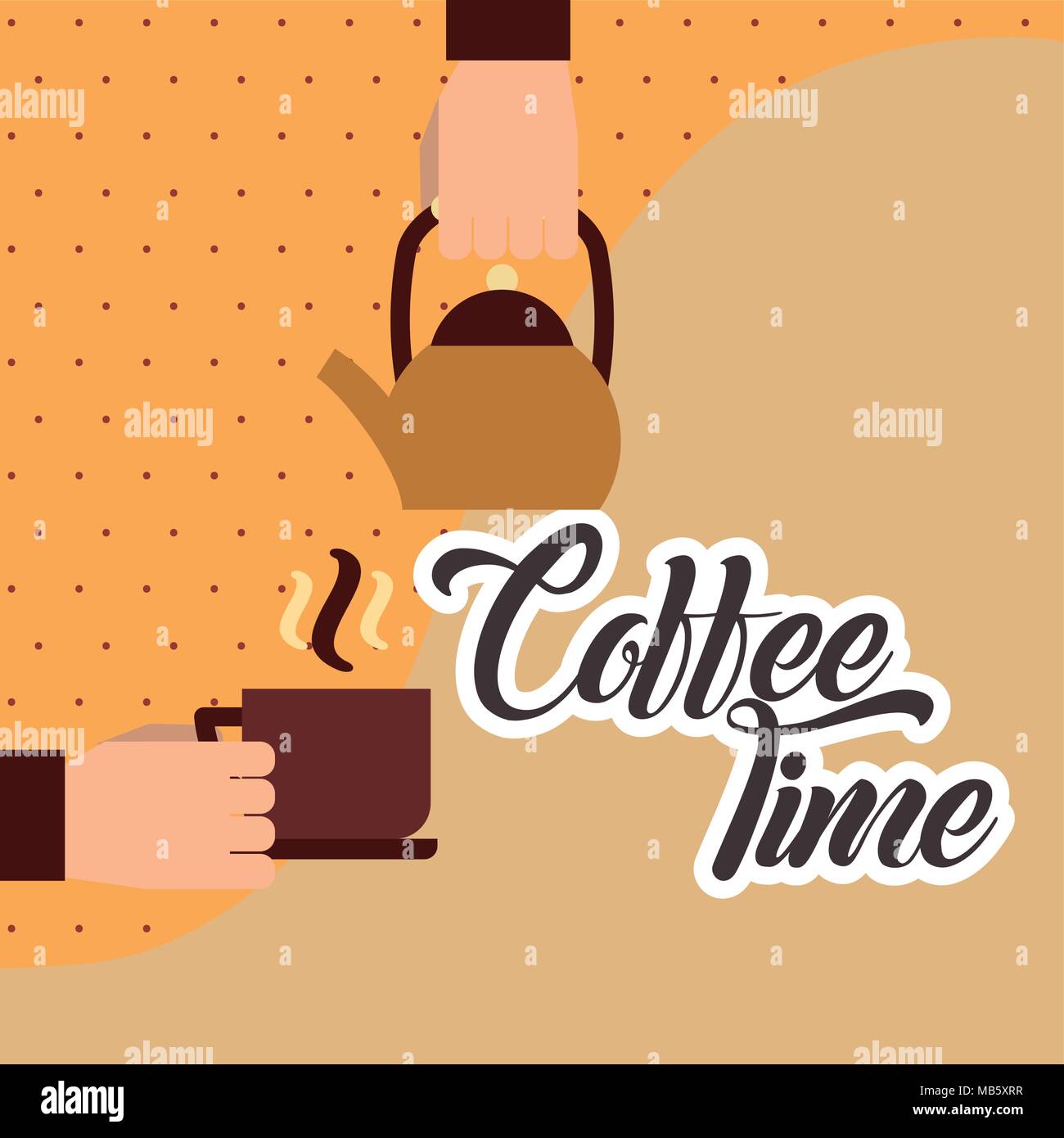 coffee time card Stock Vector Image & Art - Alamy