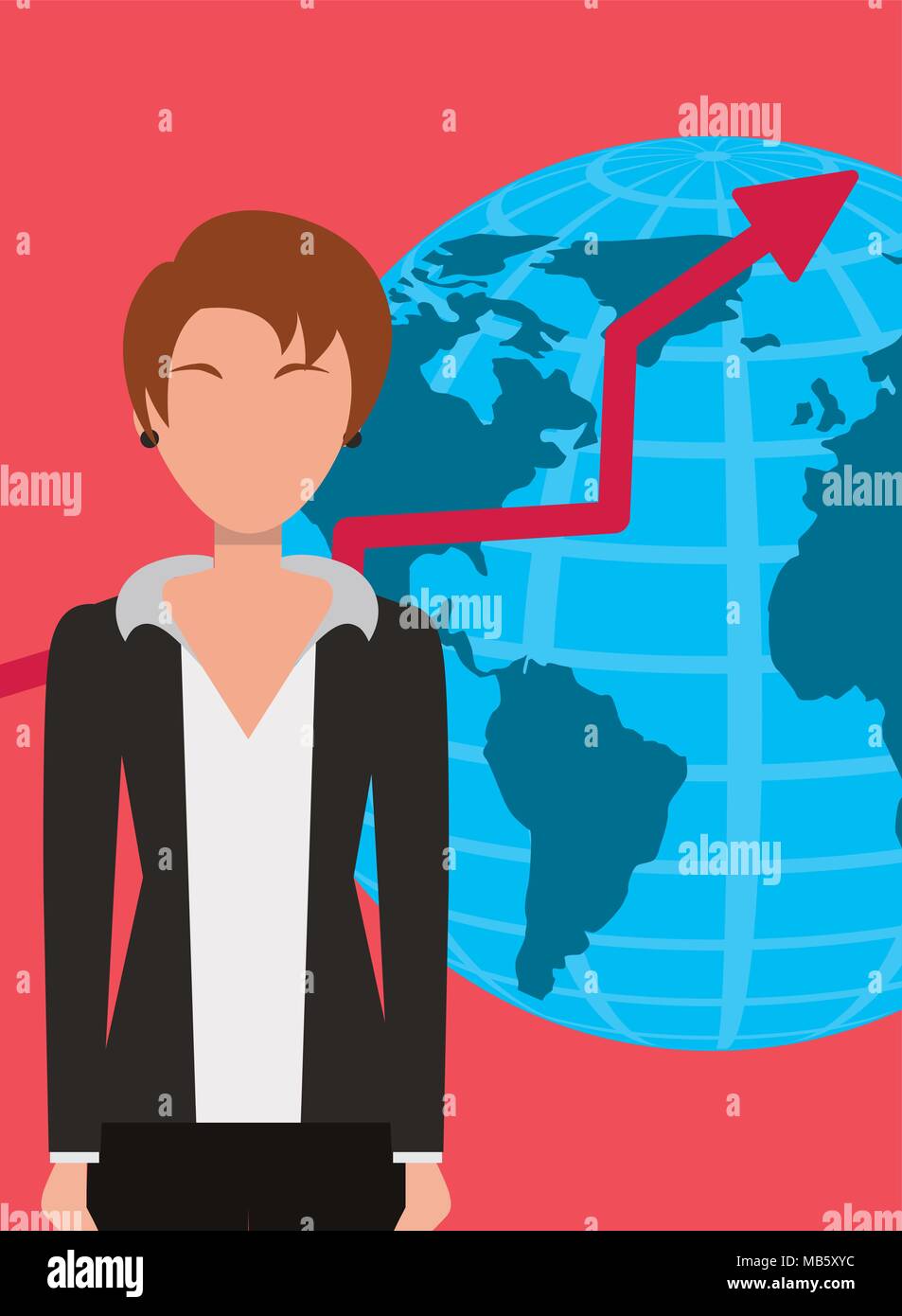 Portrait beautiful woman successful Stock Vector Images - Alamy