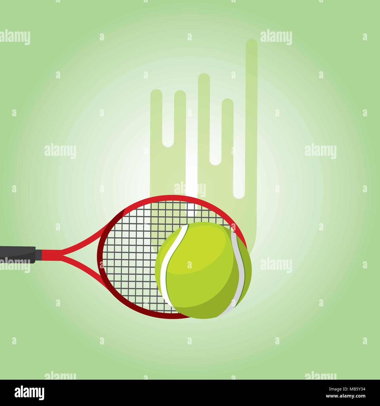 Closeup tennis racquet ball Stock Vector Images - Alamy