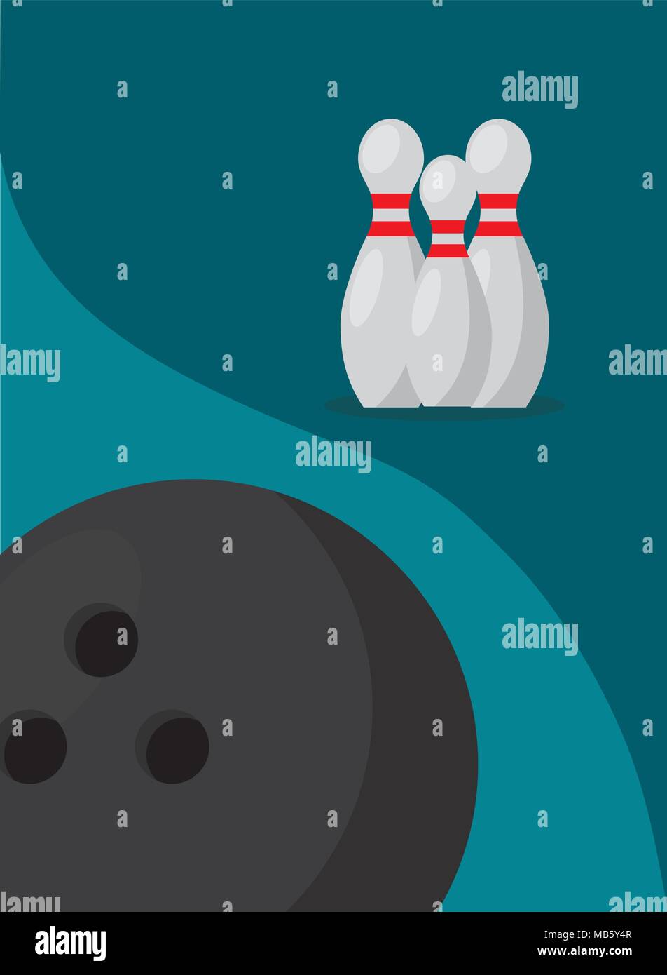 Pin bowling game image Stock Vector Images - Alamy