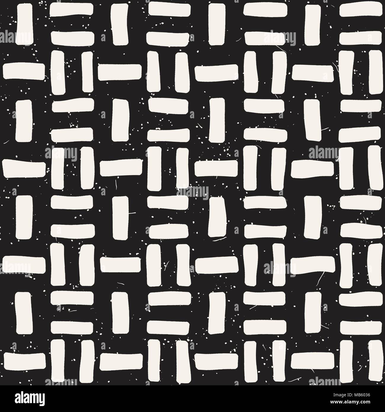 Hand drawn seamless repeating pattern with lines tiling. Grungy ...