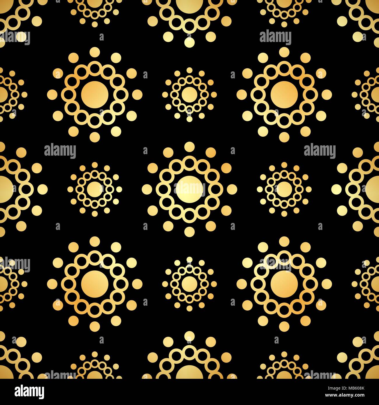 Abstract golden circle seamless pattern, carnival and geometric concept ...