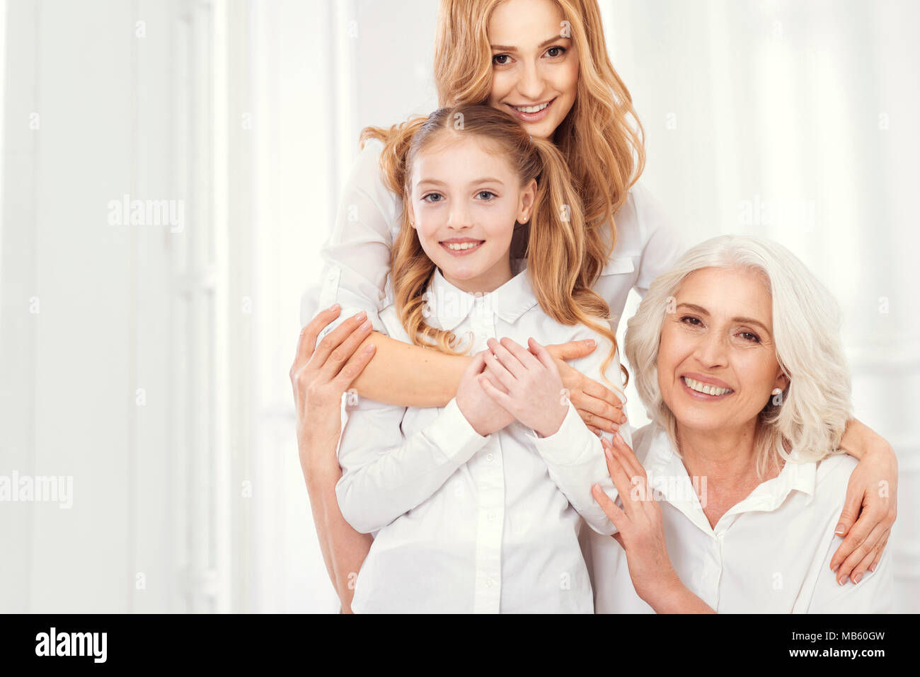 Grandmother daughter hug hi-res stock photography and images - Alamy