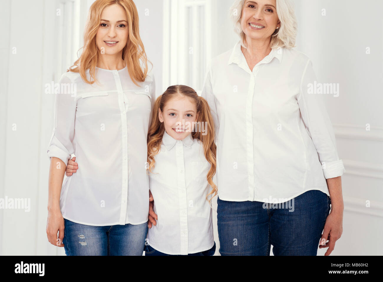 Happy three members family hi-res stock photography and images - Alamy