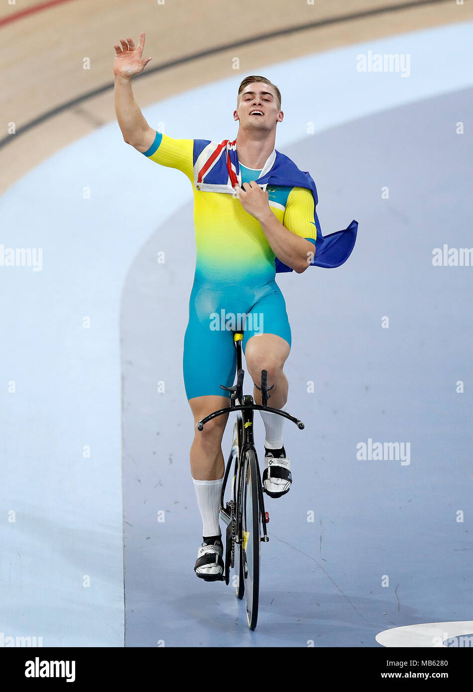 Australia's Matt Glaetzer celebrates victory in the Men's 1000m Time ...