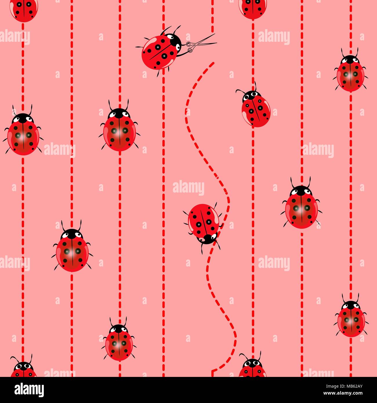 Pink Ladybug Wallpaper