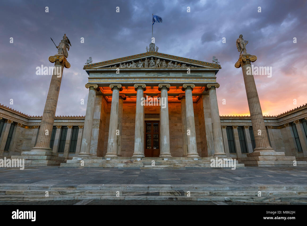 Building of the modern Academy of Athens, the highest research ...