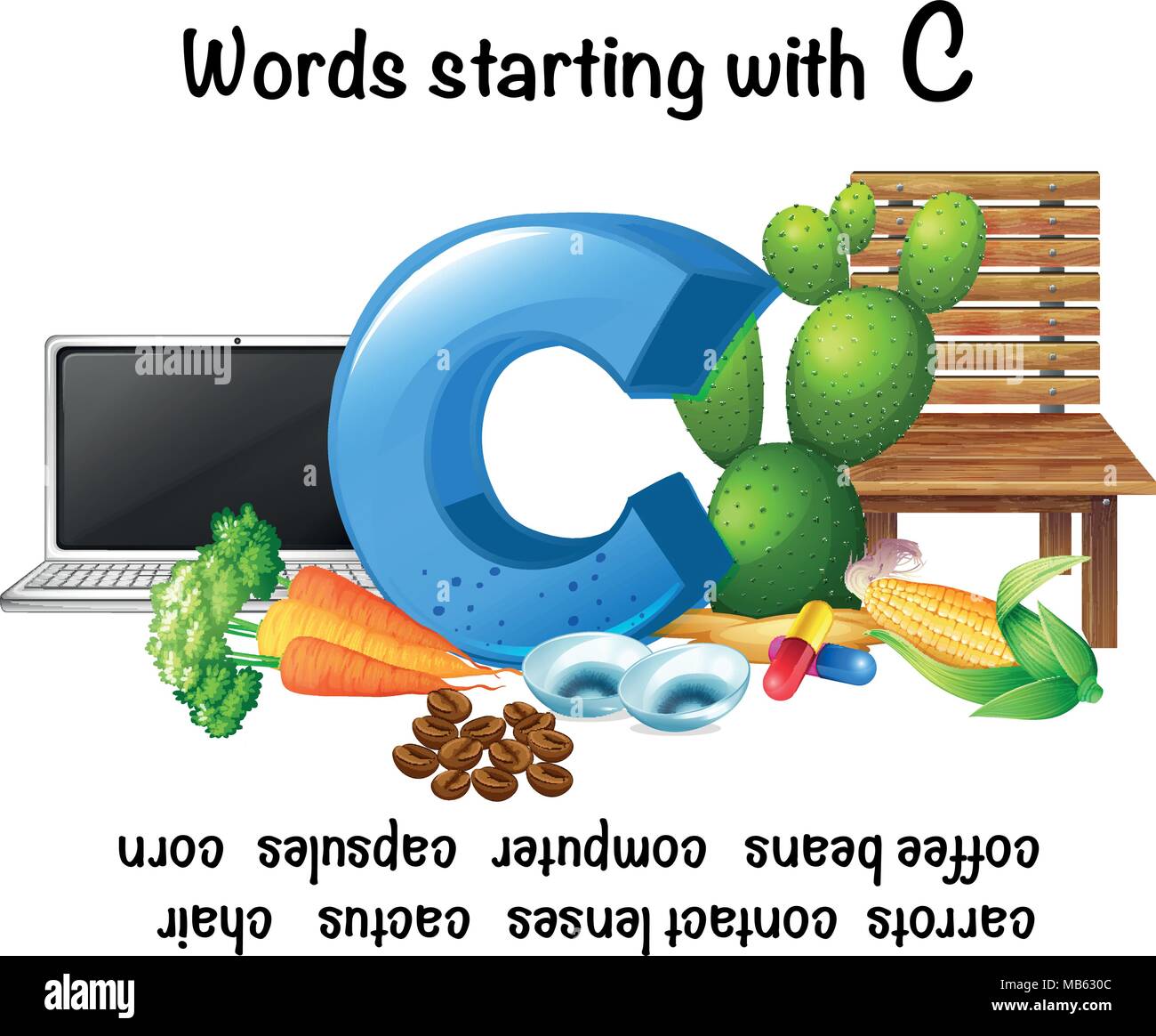 Words Starting with Letter C illustration Stock Vector Image & Art - Alamy