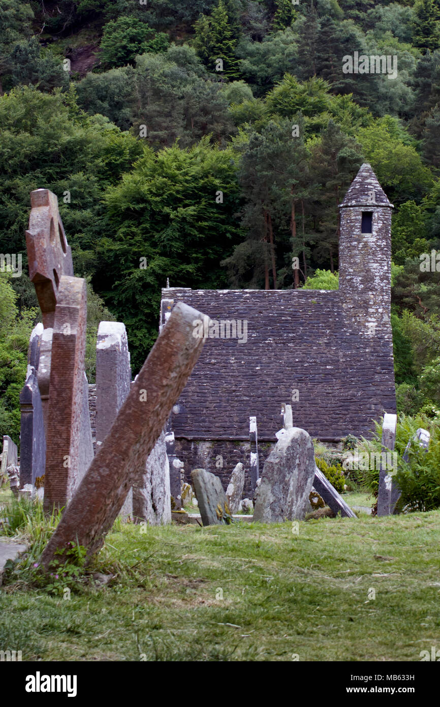 Medieval monastery Glendalough Stock Photo - Alamy