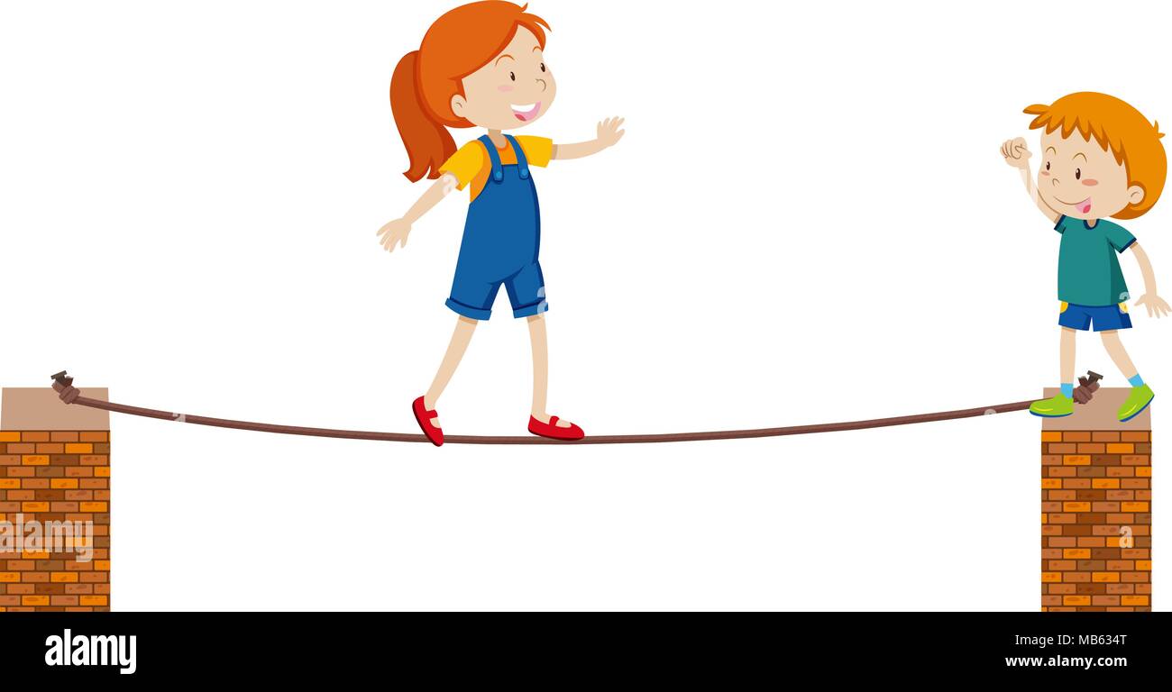 Rope acrobat Stock Vector Images - Alamy