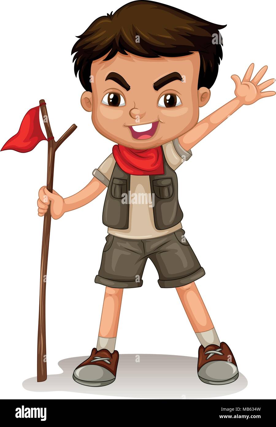 A young Boy Scout illustration Stock Vector Image & Art - Alamy
