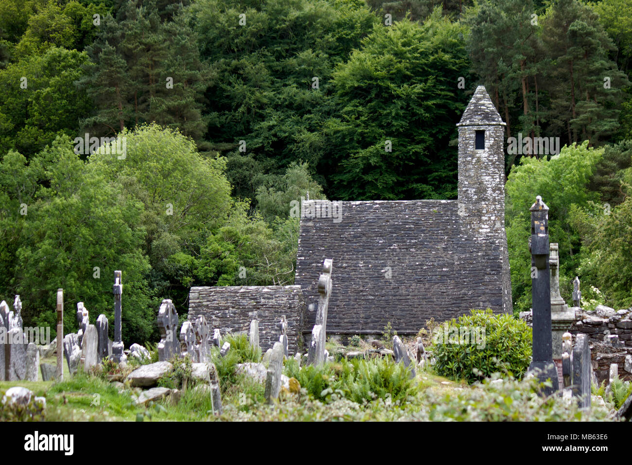 Medieval monastery Glendalough Stock Photo - Alamy