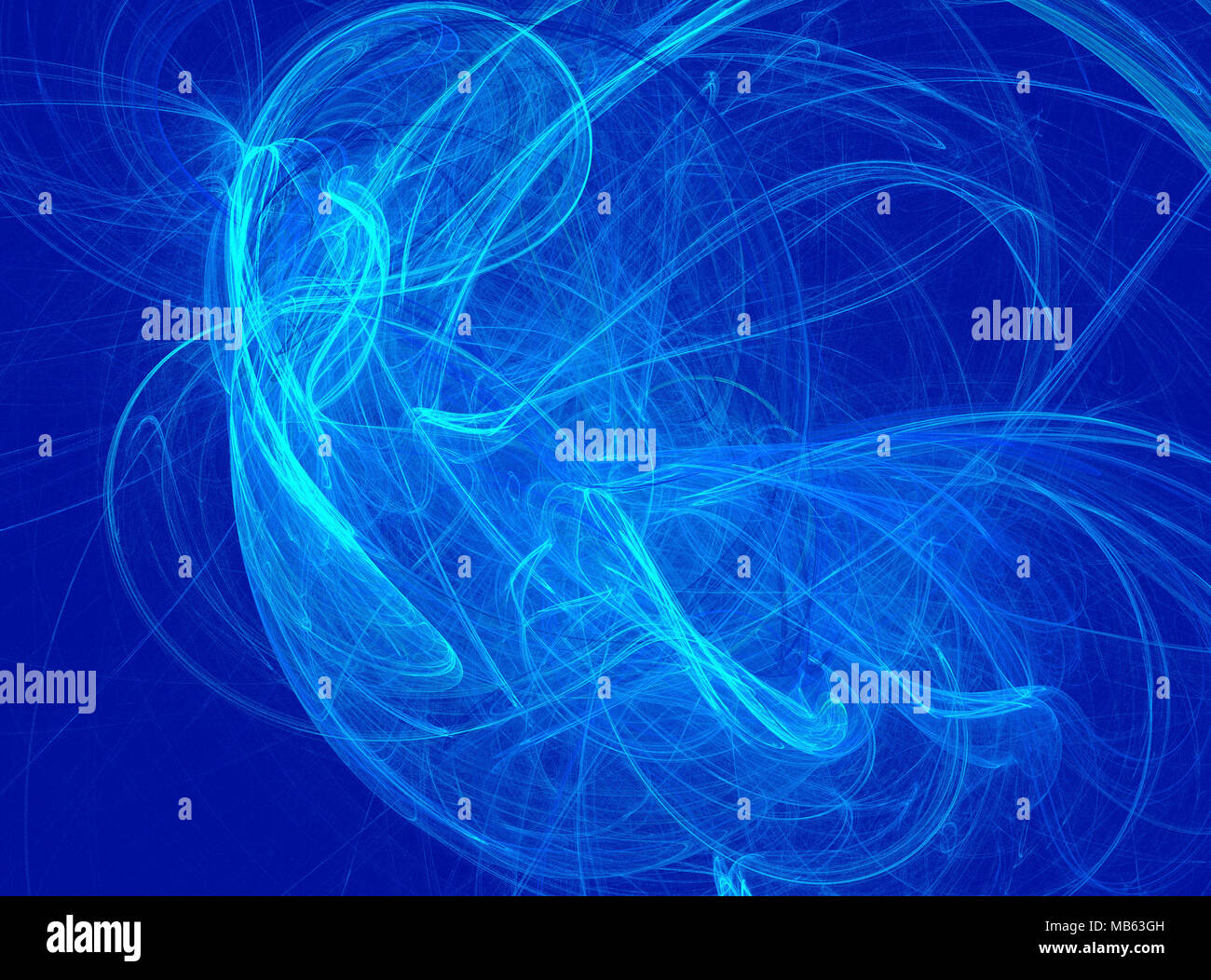 design background made with fractal shapes in electric blue color ...