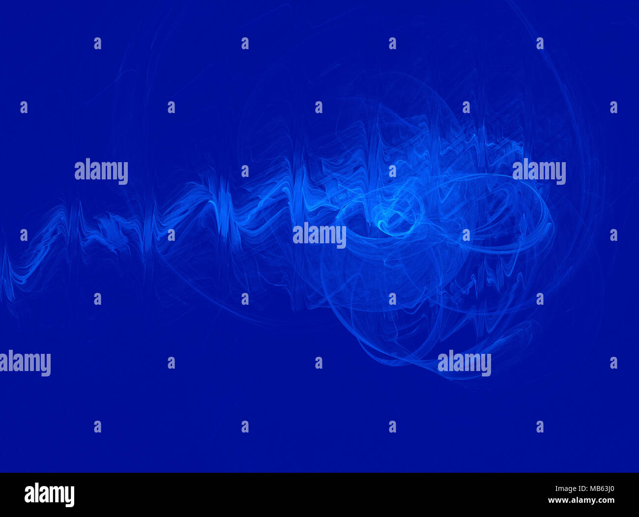 design background made with fractal shapes in electric blue color ...