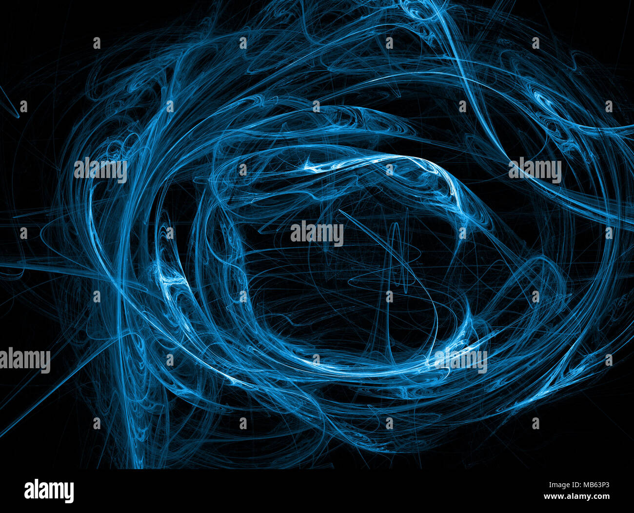 digital, design background made with fractal shapes in electric blue ...