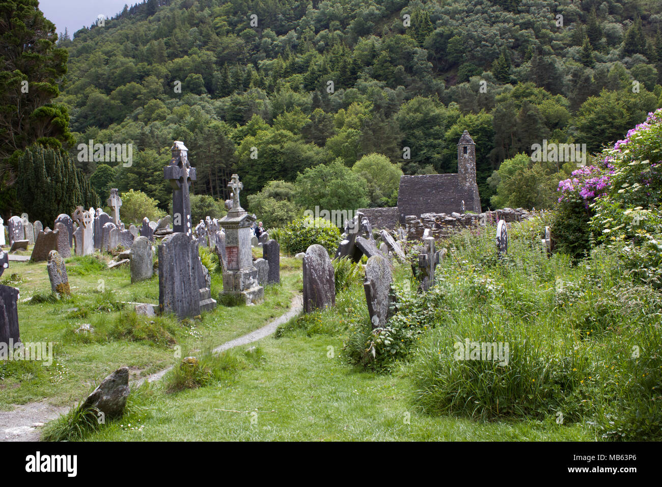 Medieval monastery Glendalough Stock Photo - Alamy