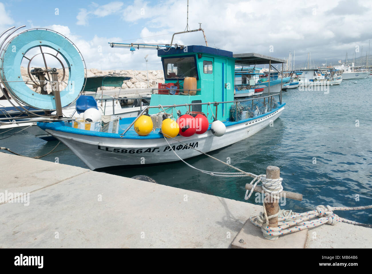 Pissouri harbour on the western side of the Greek part of Cyprus Stock ...