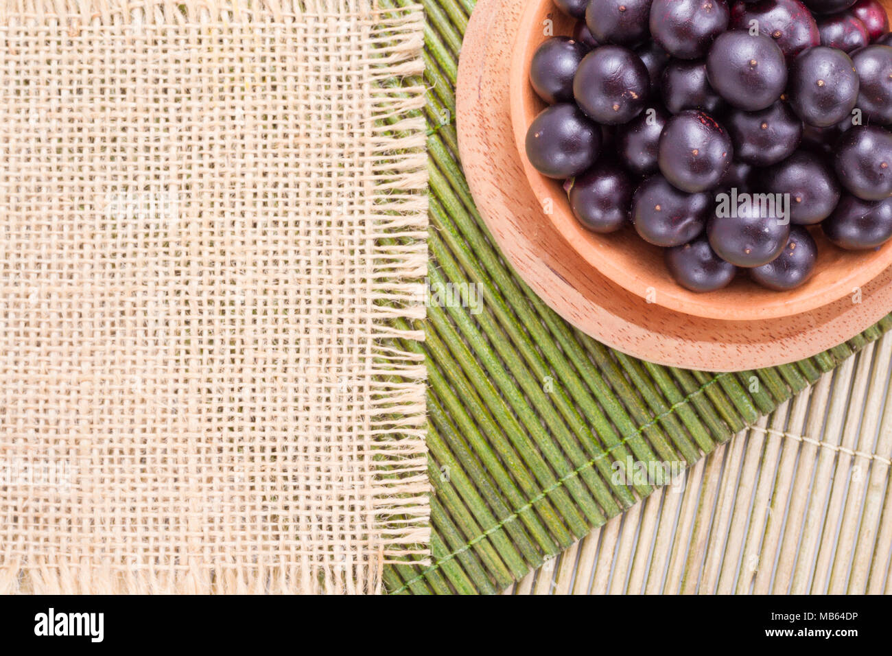 berries and acai powder, fruit of Amazonian origin Stock Photo - Alamy