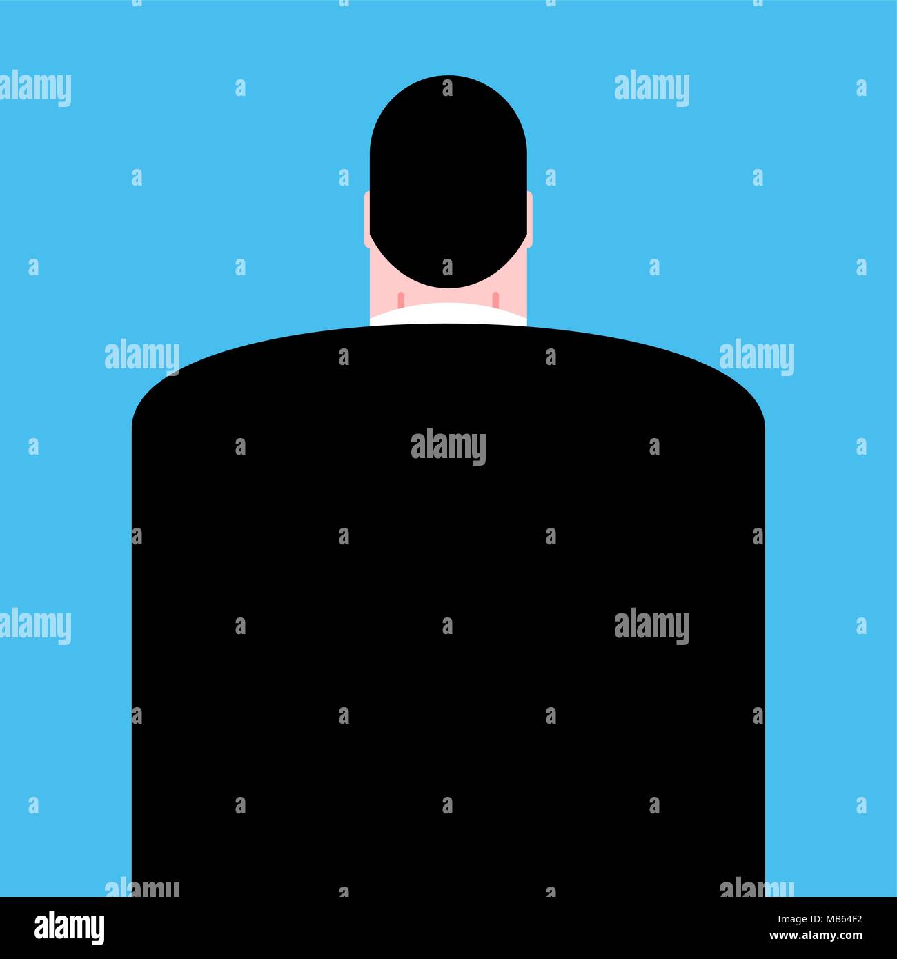 Back of boss isolated. Businessman Vector illustration Stock Vector ...