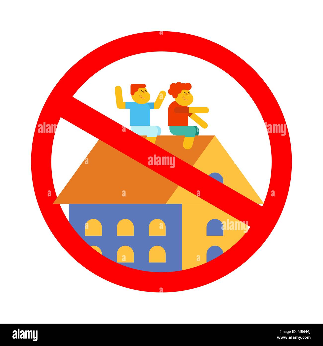 Warning Sign No Children Stock Vector Images - Alamy