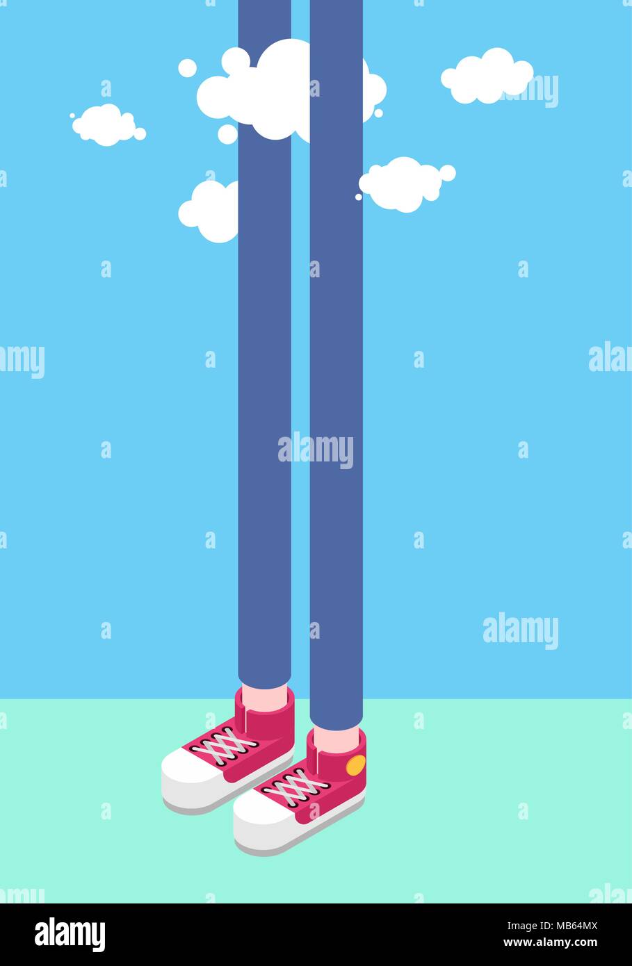Blue jeans and black sneakers Stock Vector Images - Alamy