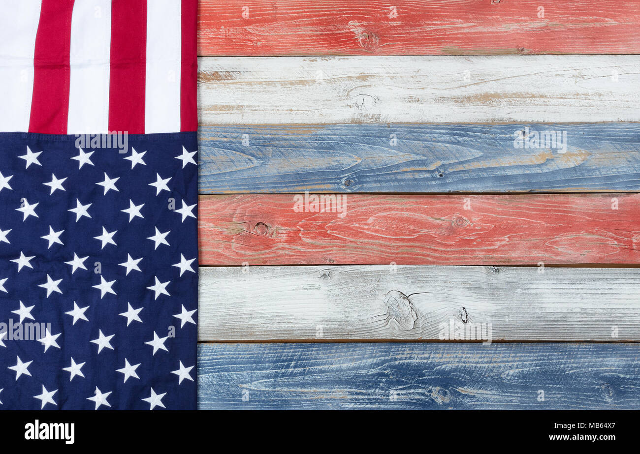United States Flag and traditional US colors for holiday background ...