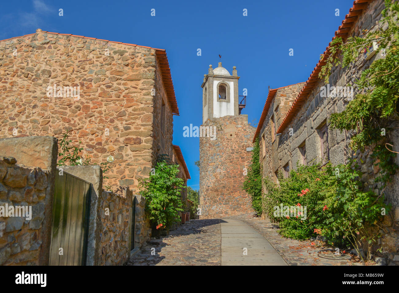medieval city stone gate and fortress houses on interior of fortress ...