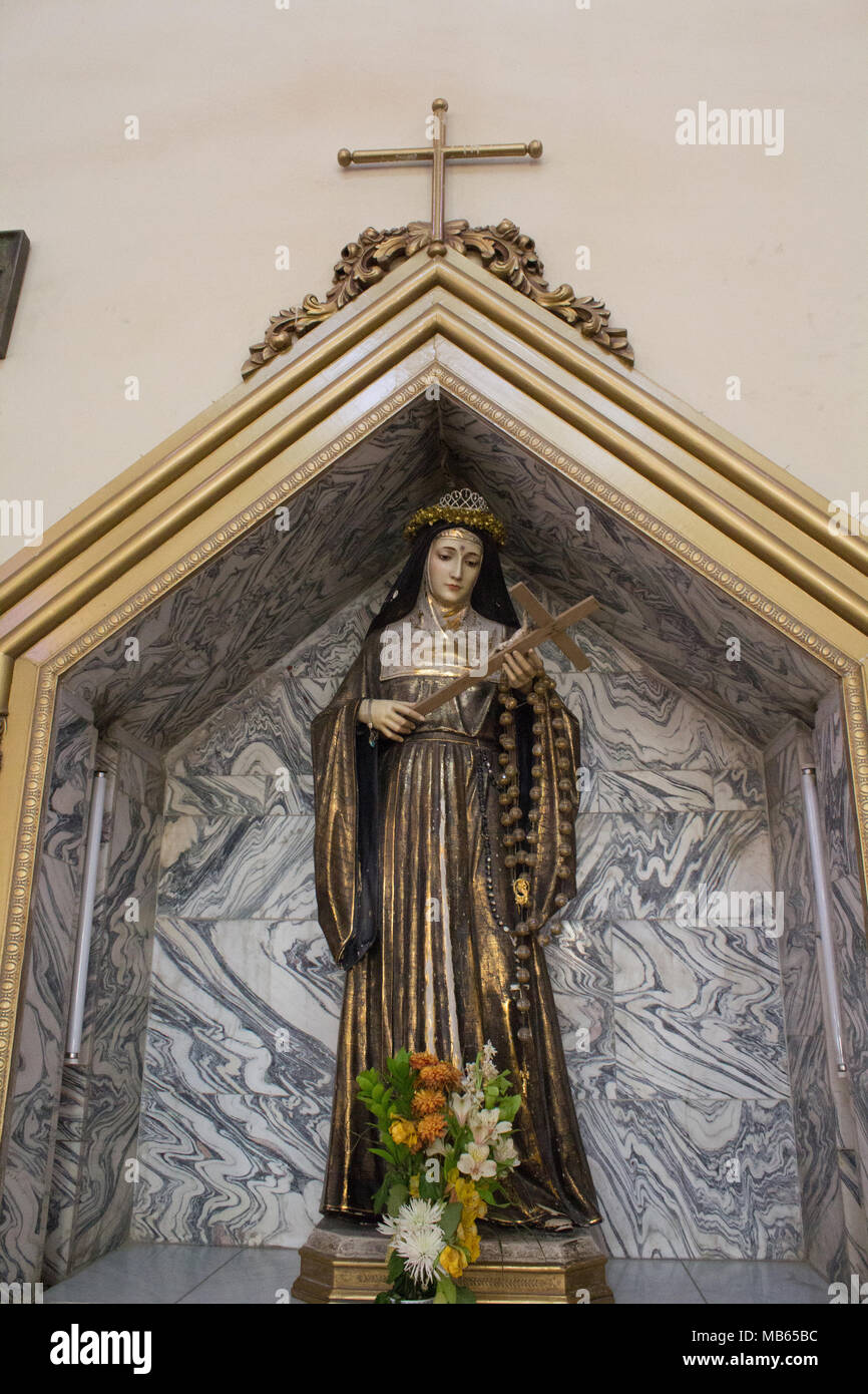 Picture of a statue of the Virgin Mary in one of the churches of the ...